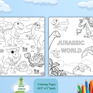 Editable Dinosaur Coloring Pages: Birthday Activity (digital Download ...