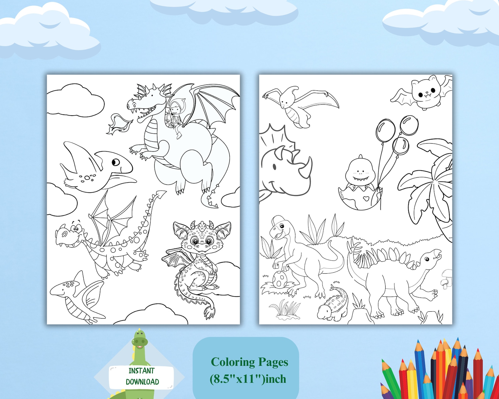 Editable Dinosaur Coloring Pages: Birthday Activity (digital Download ...