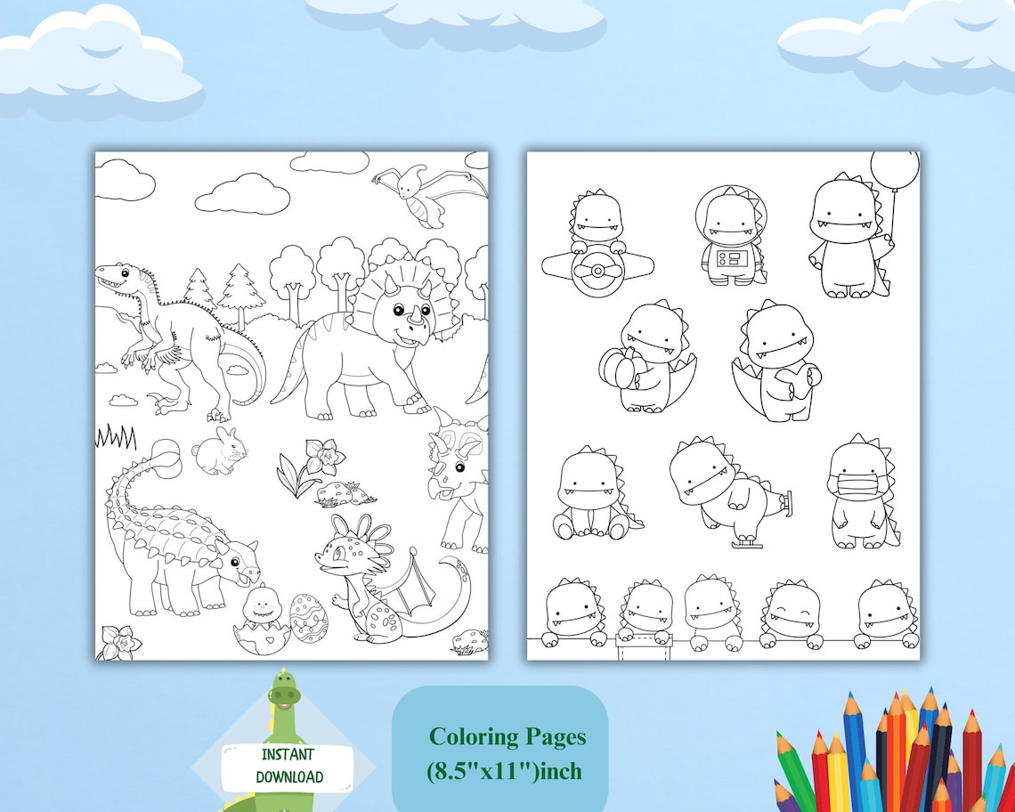 Editable Dinosaur Coloring Pages Coloring Pages for Kids Dinosaur ...