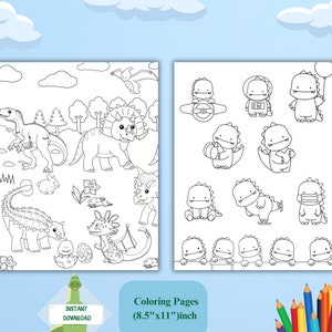 Editable Dinosaur Coloring Pages: Birthday Activity (digital Download ...