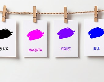 Printable Color Flashcards Set for Kids Educational Learning Cards ...