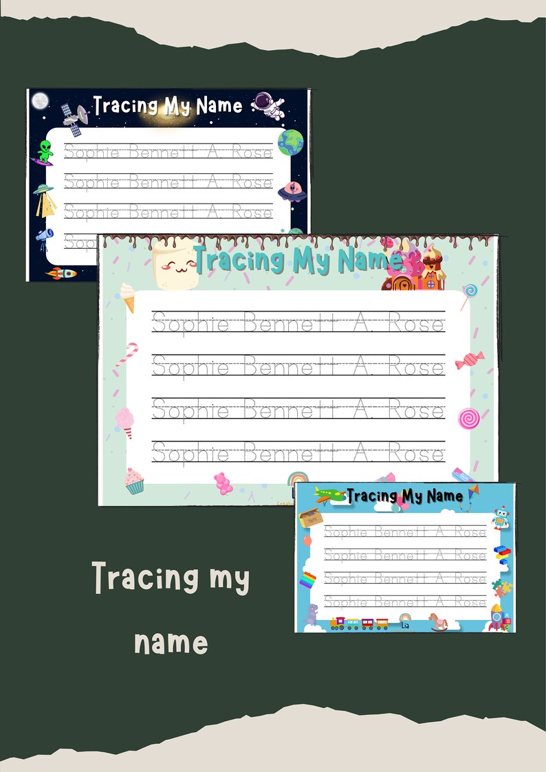 Personalized Tracing Name Art Custom Handwritten Name Drawings - Etsy