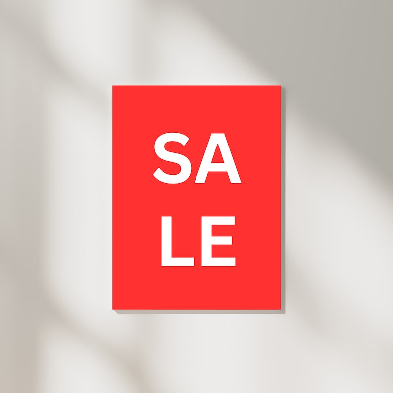 Eye-catching Sale Poster - Discount Signage for Promotions and Events ...