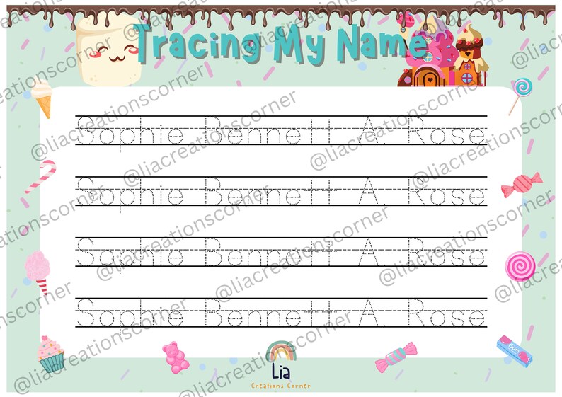 Personalized Tracing Name Art - Custom Handwritten Name Drawings - Etsy