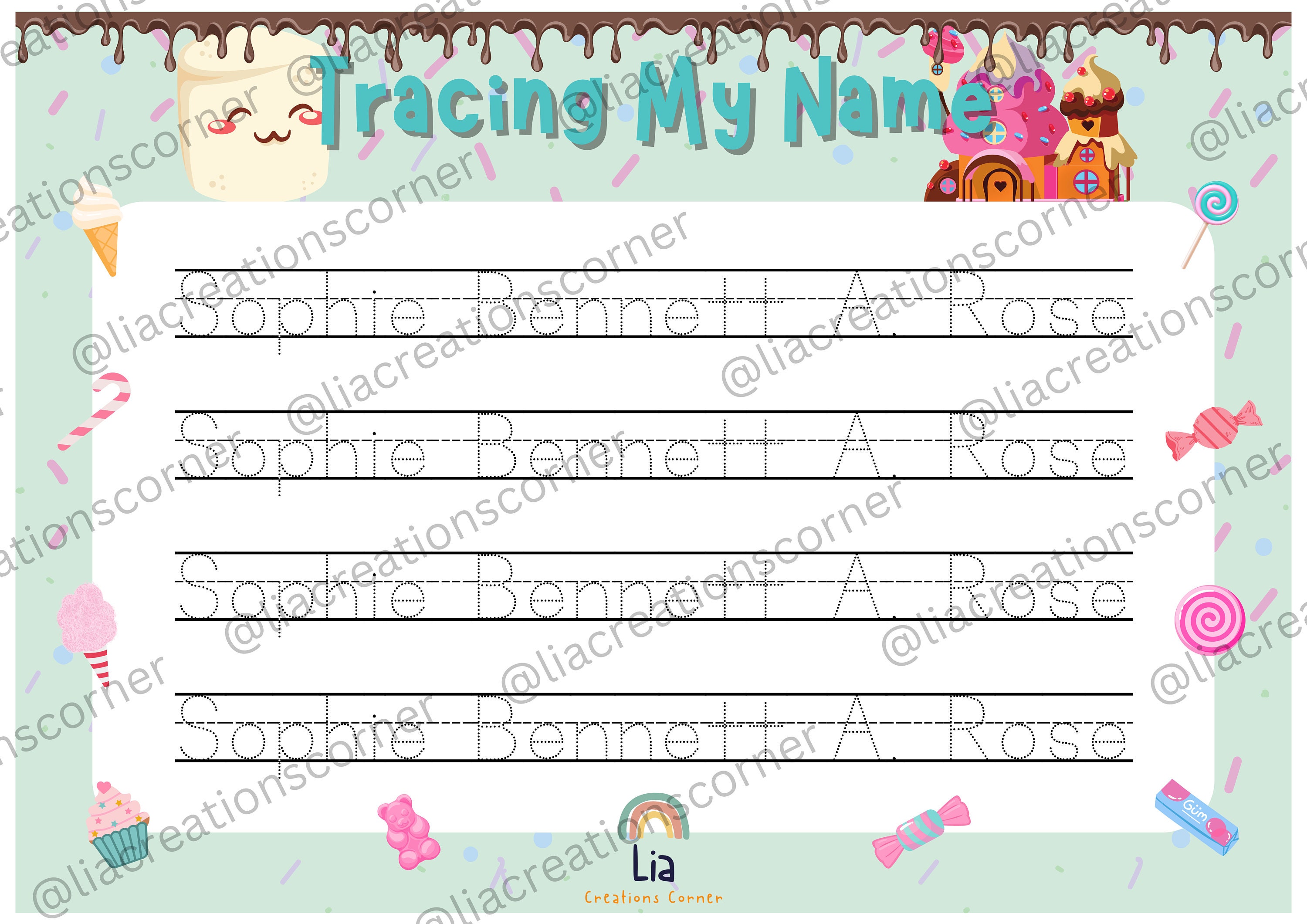 Personalized Tracing Name Art - Custom Handwritten Name Drawings - Etsy