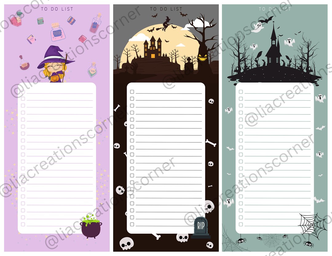 Halloween To-do-list Printable Spooky Tasks Planner for October - Etsy