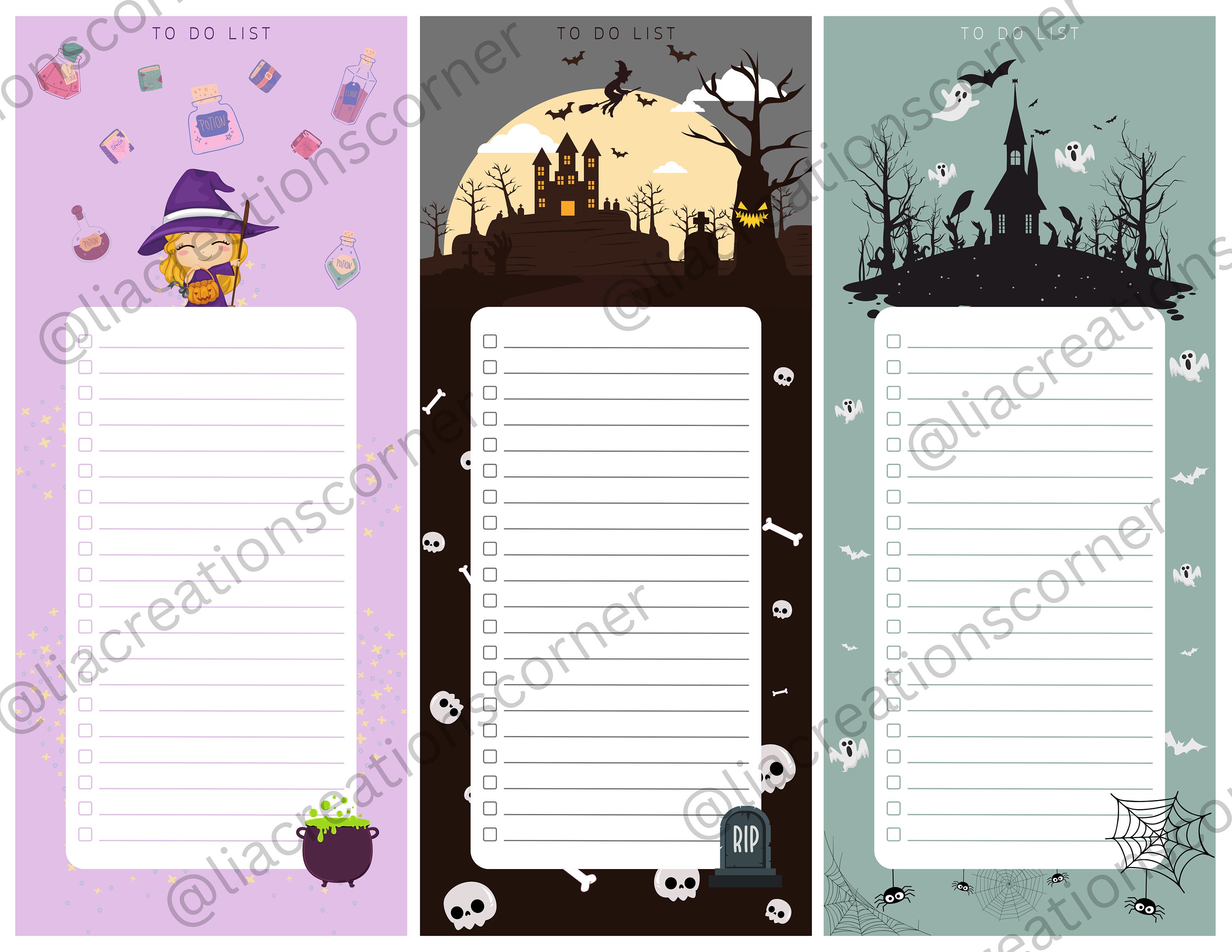 Halloween To-do-list Printable Spooky Tasks Planner for October - Etsy
