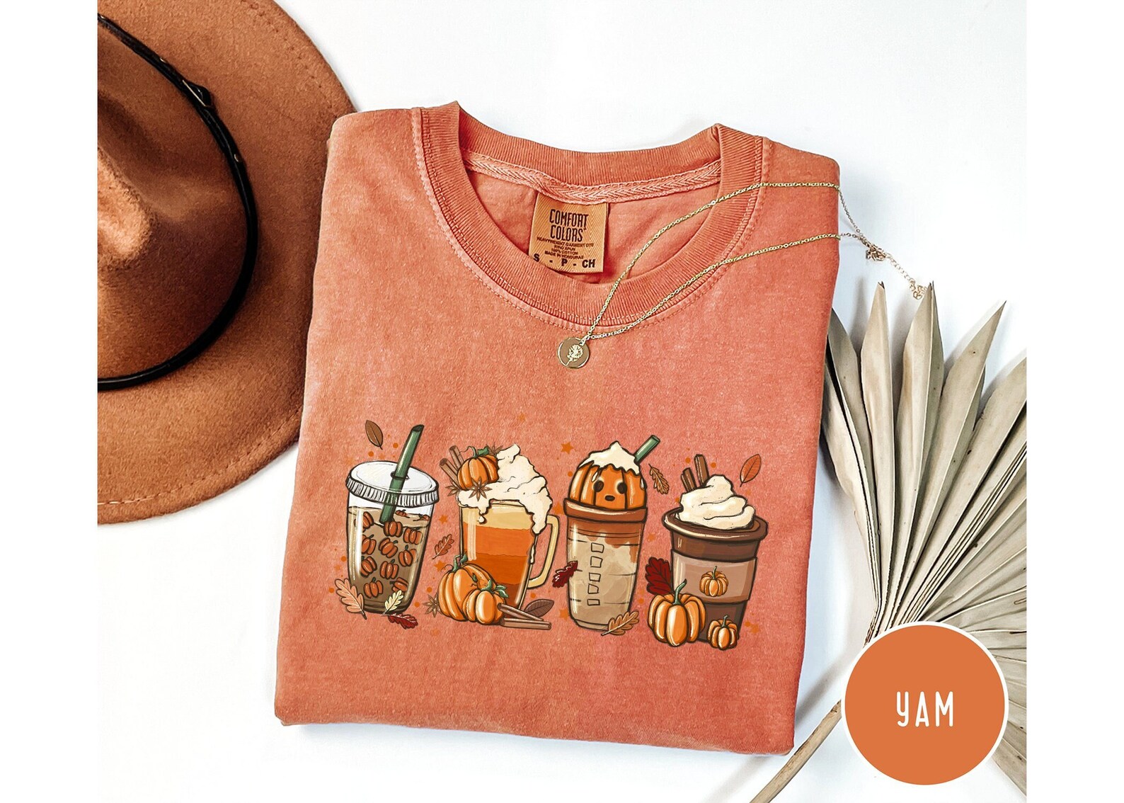 Comfort Colors Fall Coffee Shirt,vintage Thanksgiving Shirt,fall Shirt ...