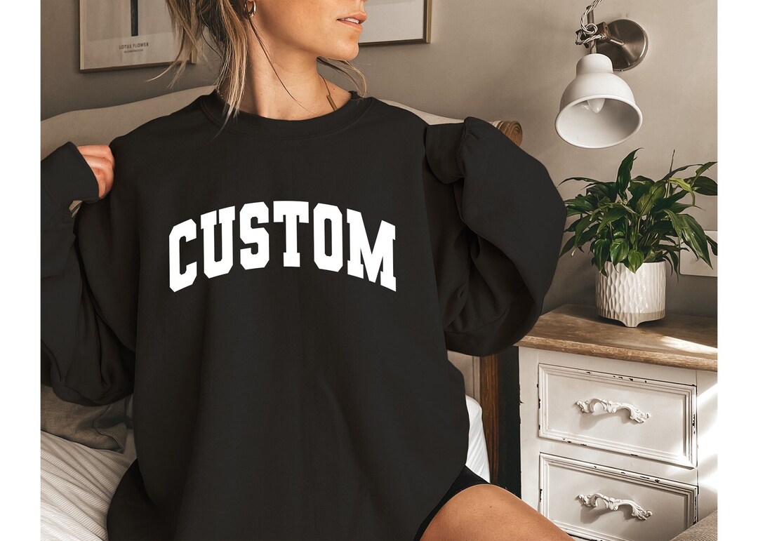 College Letters Sweatshirt,custom State Sweatshirt,college Text ...