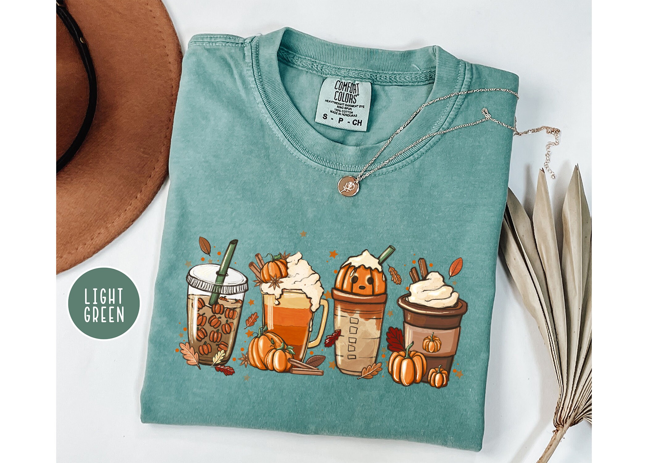 Comfort Colors Fall Coffee Shirt,vintage Thanksgiving Shirt,fall Shirt ...