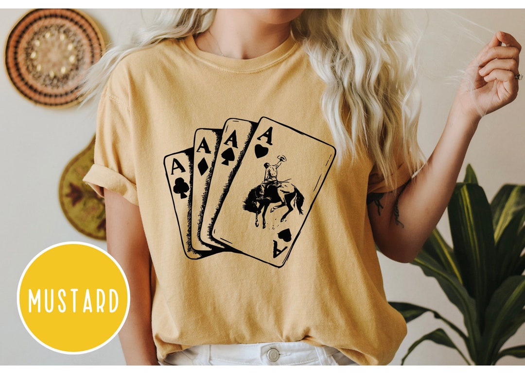 Comfort Colors Ace Card Cowboy Shirt,playing Card Shirt,poker Card ...