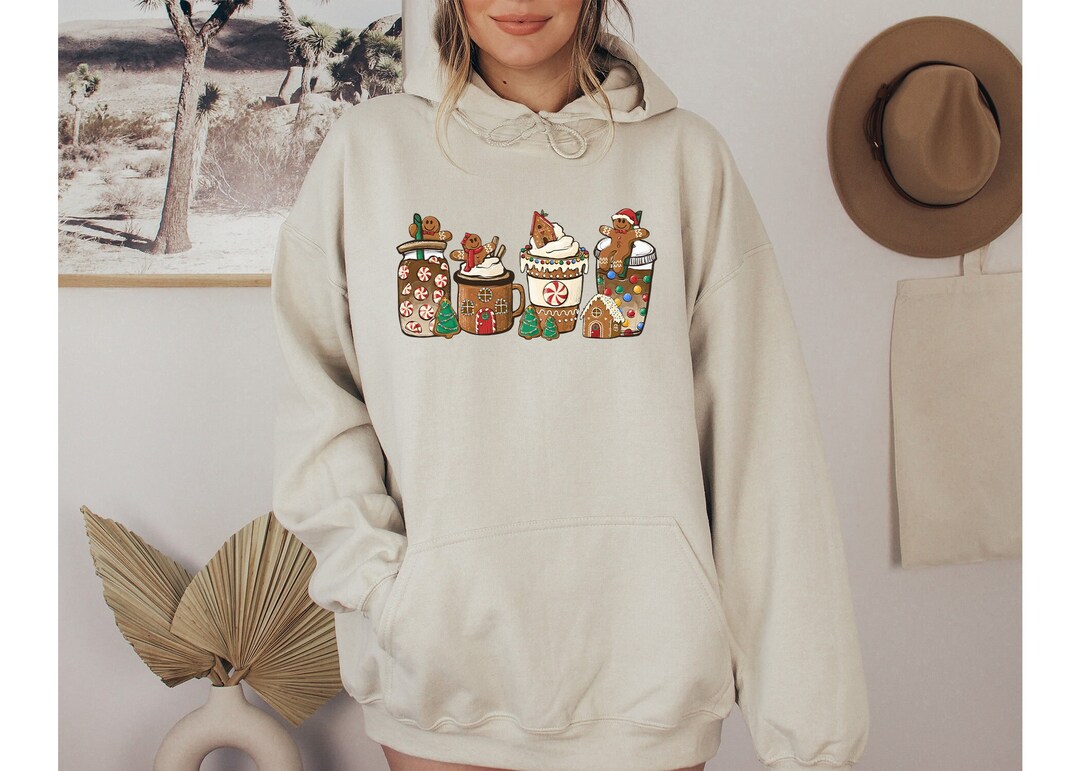 Christmas Gingerbread Hoodie,christmas Sweatshirt,christmas Coffee ...