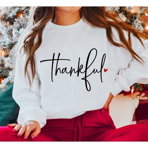 Vintage Thankful Sweatshirt,thankful Hoodie,thanksgiving Shirt, Long ...