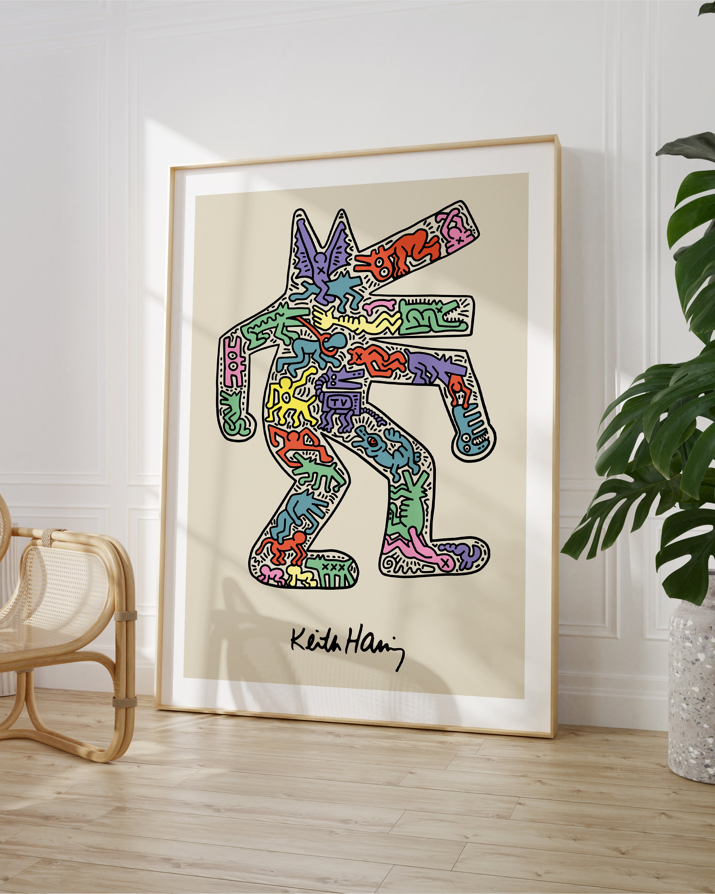 KEITH HARING WOLF 1982 Poster - Etsy