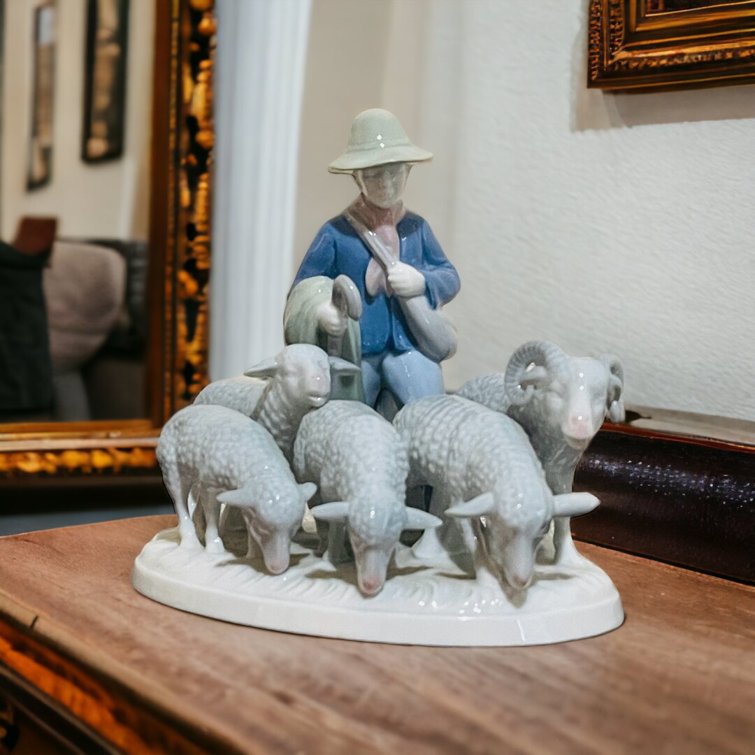 Gerold Porzellan Bavaria Sheepherder Figurine #4903, Circa 1949-1989 - Etsy
