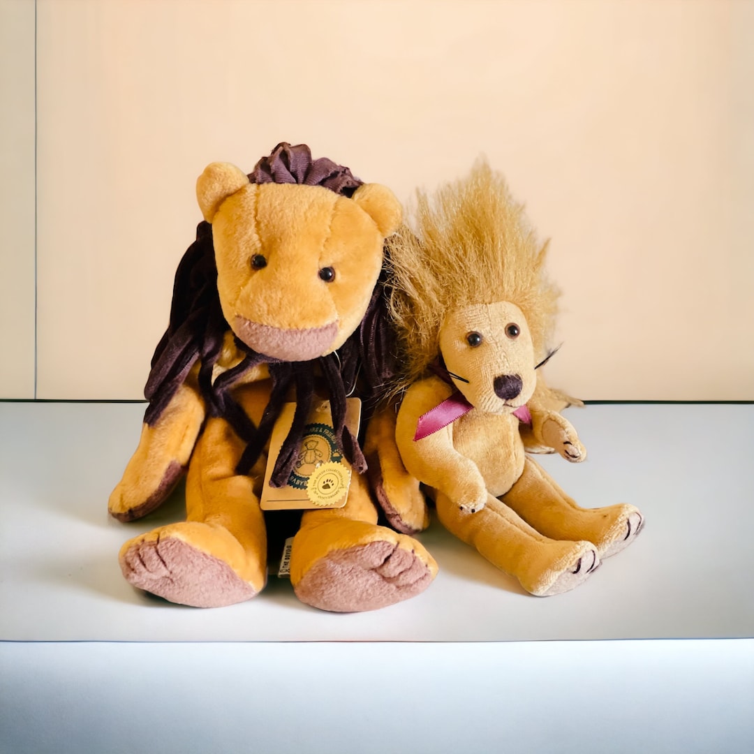 Boyds Bears & Friends-baby Boyds Beanie Lions, Set of 2, 1998 - Etsy