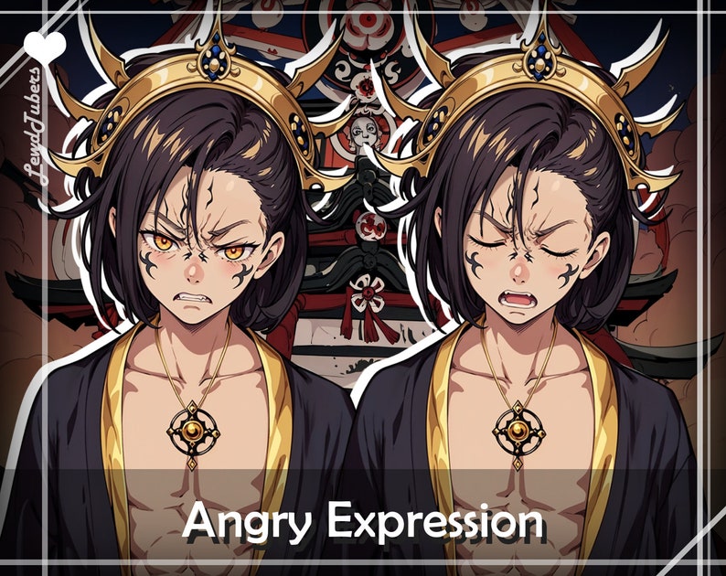 PNGTUBER shinigami Boy Male Avatar Vtuber Character Asset for Veadotube ...