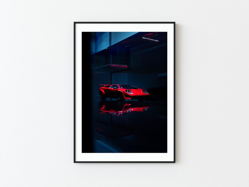 LAMBORGHINI COUNTACH POSTER Prints Wallpaper Wall Art for Kids Boys ...