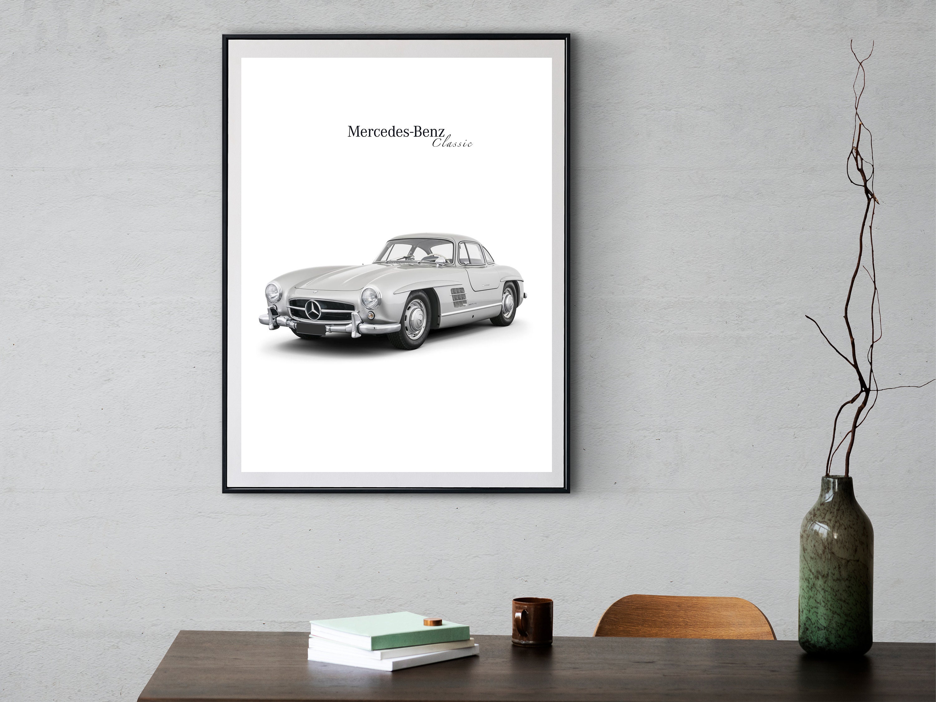 MERCEDES 300SL POSTER Drucke Wallpaper Wandkunst für Kinder Jungen ...