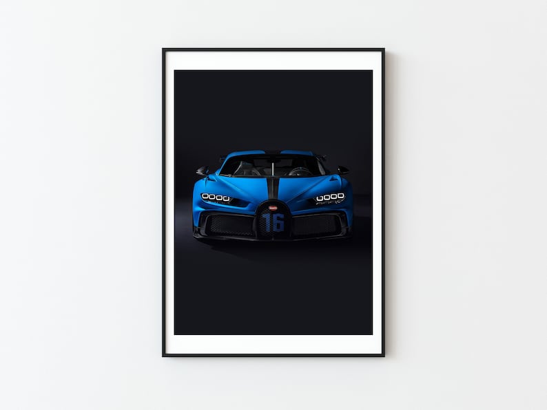 BUGATTI CHIRON POSTER Prints Wallpaper Wall Art for Kids Boys Room ...