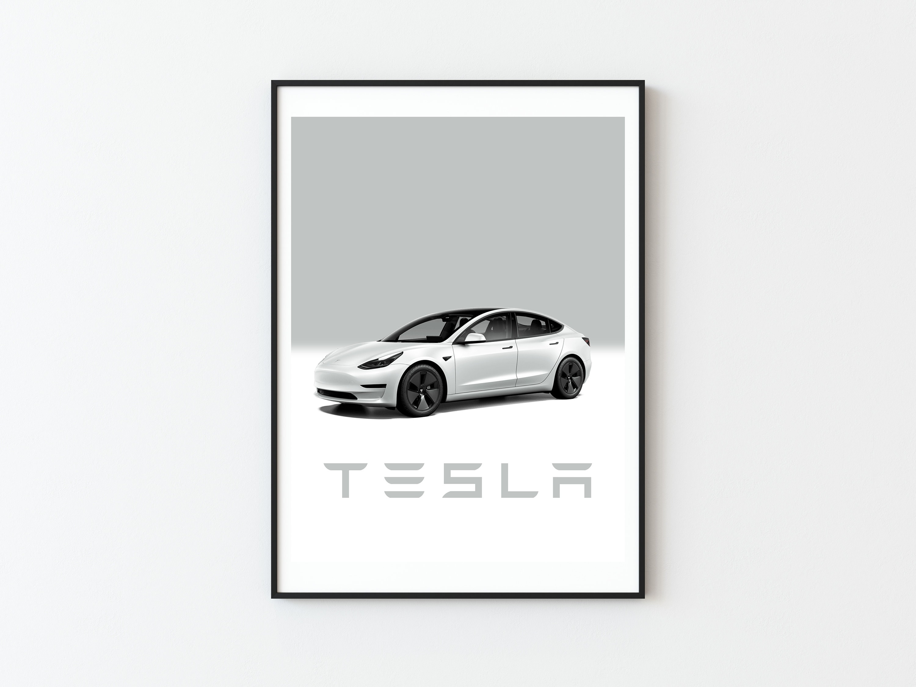 TESLA MODEL S POSTER Prints Wallpaper Wall Art for Kids Boys Room Decor ...