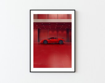 FERRARI ROMA POSTER Prints Wallpaper Wall Art for Kids Boys Room Decor ...