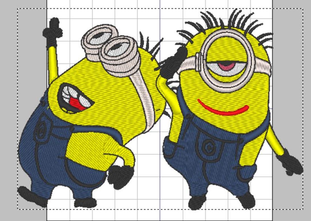 Minions Logo Embroidery File Embroidery File Brother Cartoon ...
