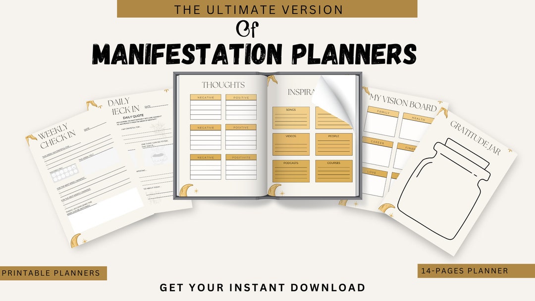 Manifestation Journal | Digital Manifestation Guide |wellness Journal ...