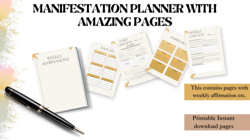 Manifestation Journal | Digital Manifestation Guide |wellness Journal ...