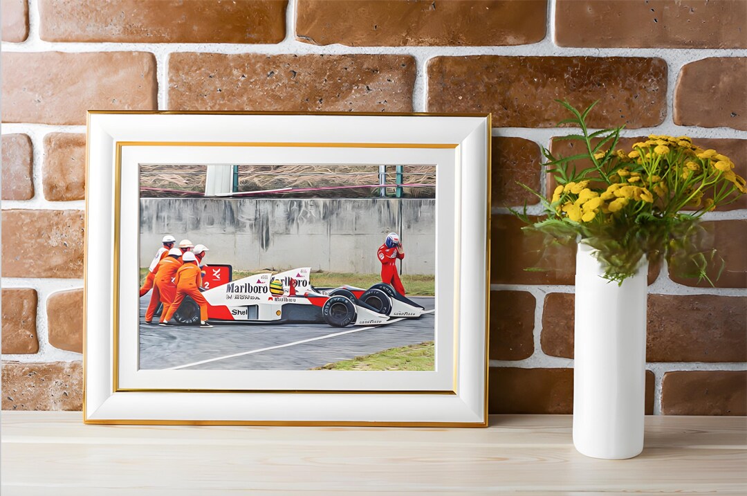 1989 Japan Ayrton Senna & Alain Prost Digital Wall Art F1 Poster - Etsy