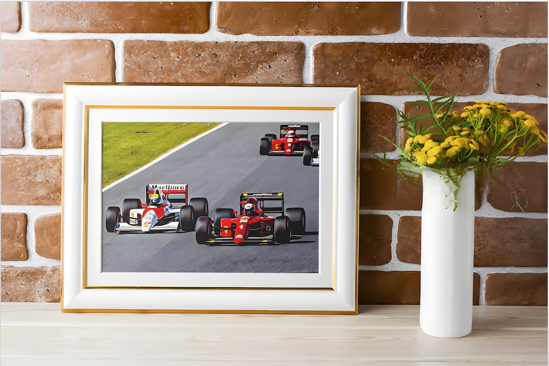 1990 Japan Ayrton Senna & Alain Prost Digital Wall Art F1 Poster - Etsy