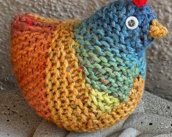 Knit Chicken, Emotional Support Chicken, Knitted Chicken, Barnyard ...