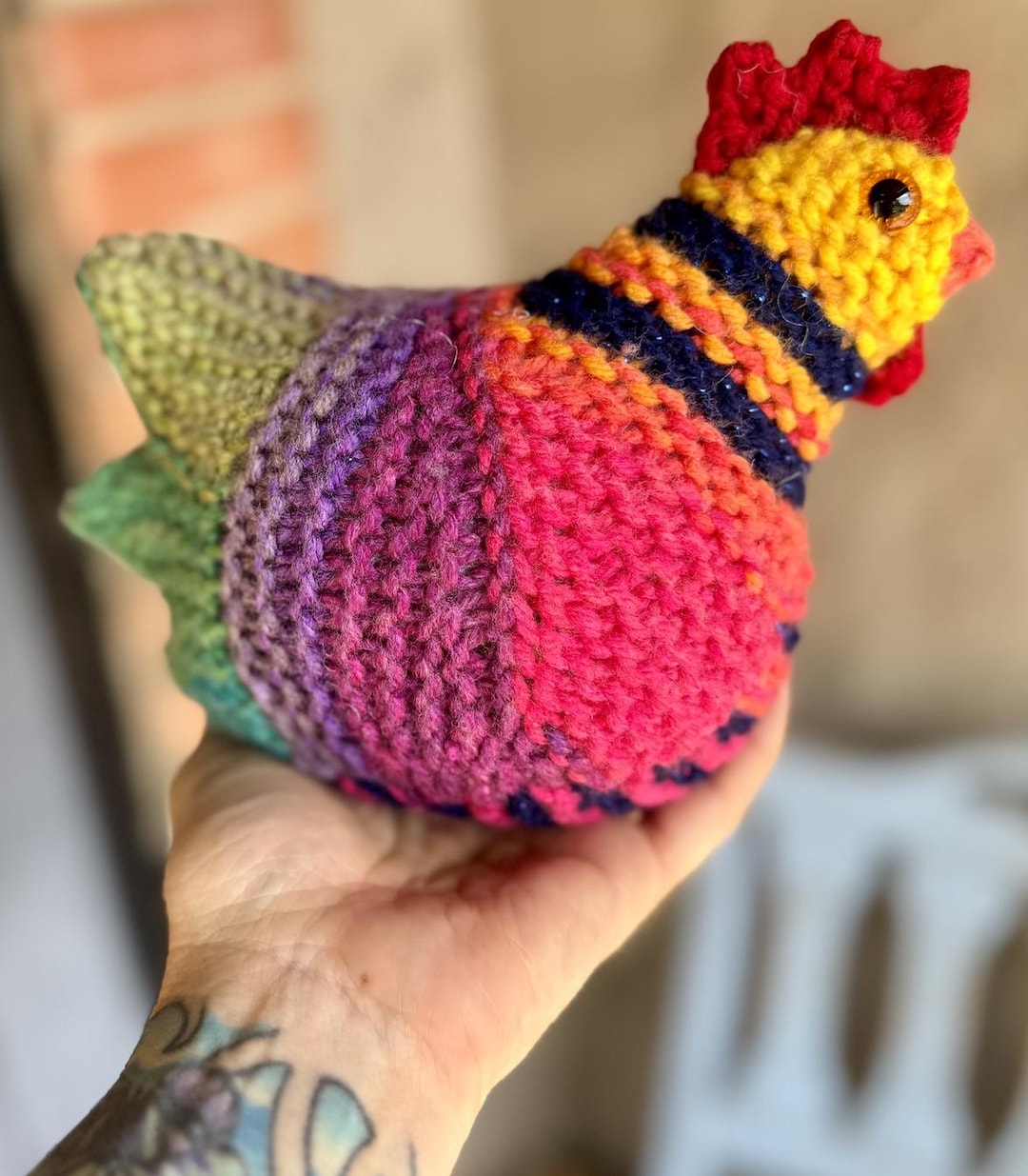 Emotional Support Chicken Jr.® Knitting Pattern - Etsy