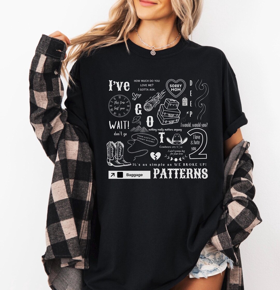 Patterns Album Collage Comfort Colors Shirt, Tour Tshirt, Kelsea ...