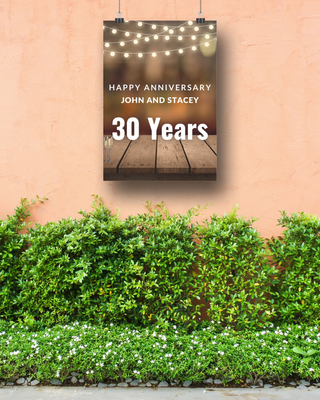 Wedding Anniversary Sign and Poster, Canva Template, Editable and ...