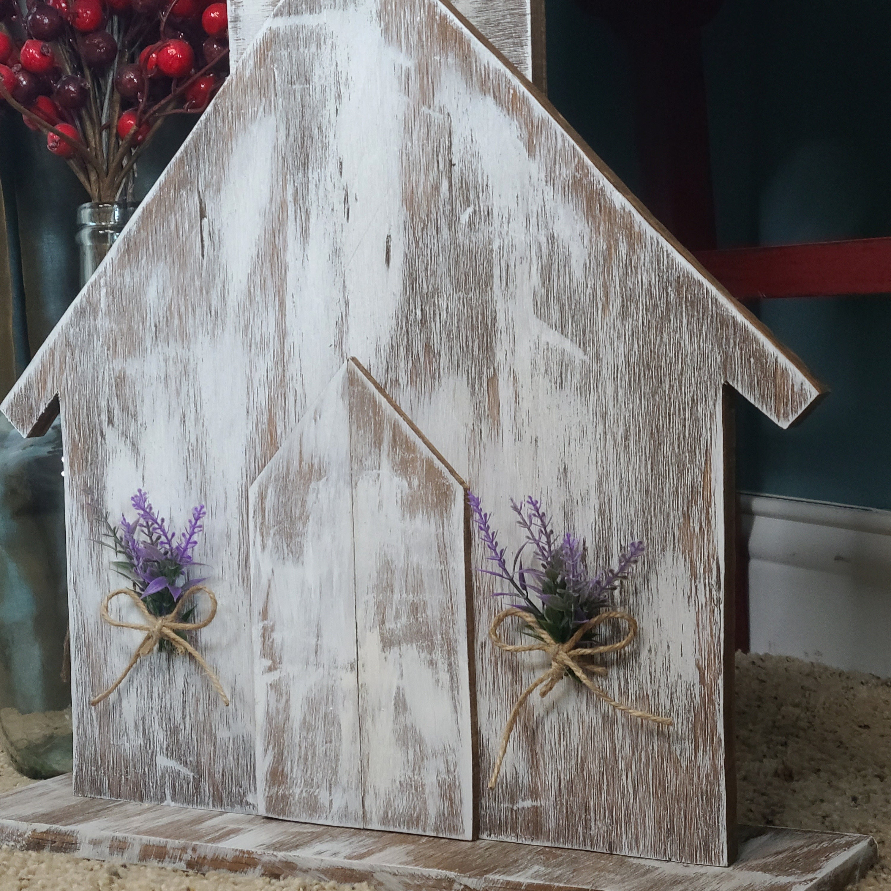 Wooden Rustic Church, Primitive Wood Church, Farmhouse Decor, Handmade ...