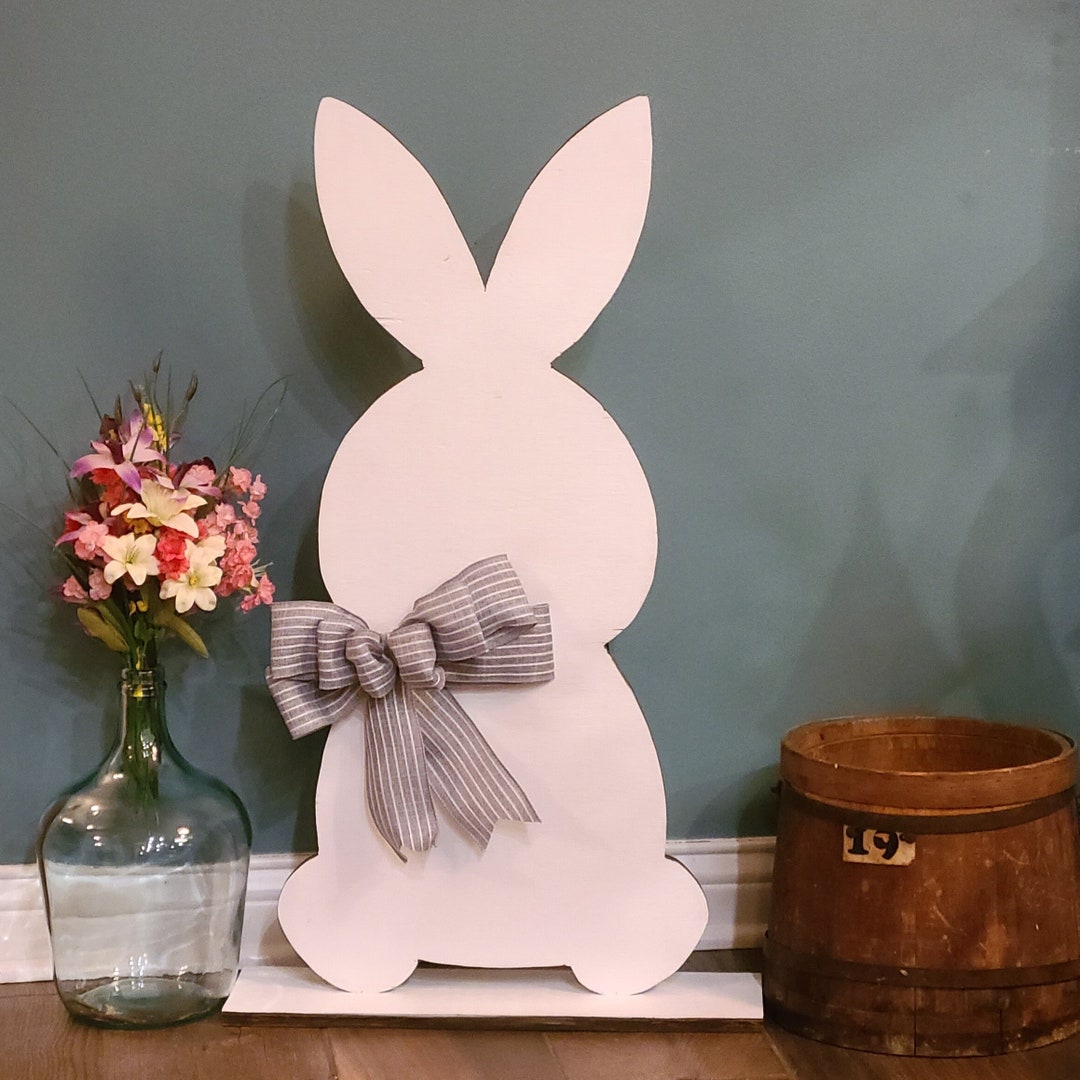 Wood Farmhouse Easter Bunny, Rustic Easter Bunny, Wood Easter Bunny ...