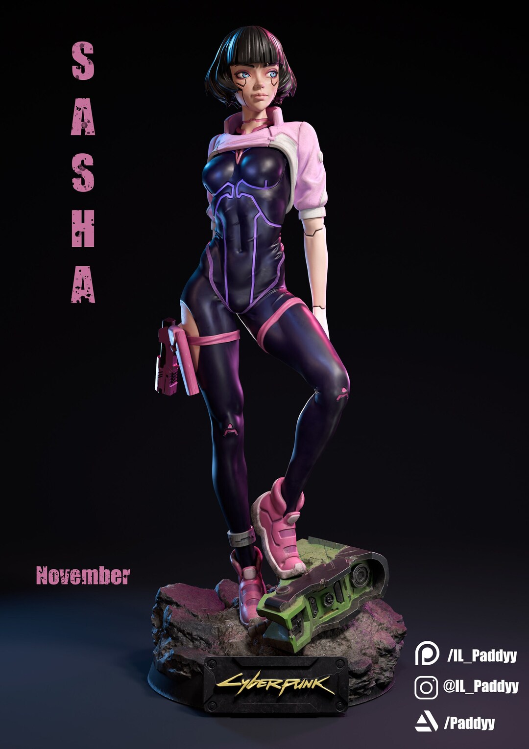 Sasha Fan Art 3D Printed Resin Model Garage Kit - Etsy Canada