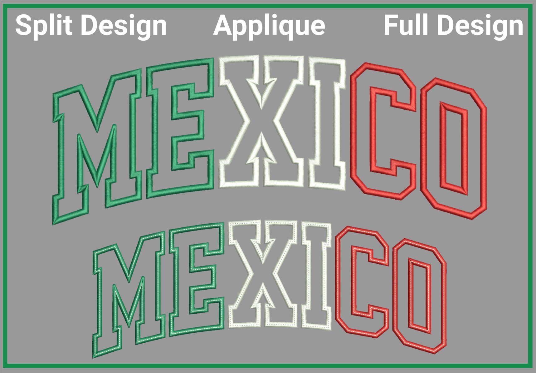 Mexico Applique Embroidery Satin Stich Design Mexican Designs ...