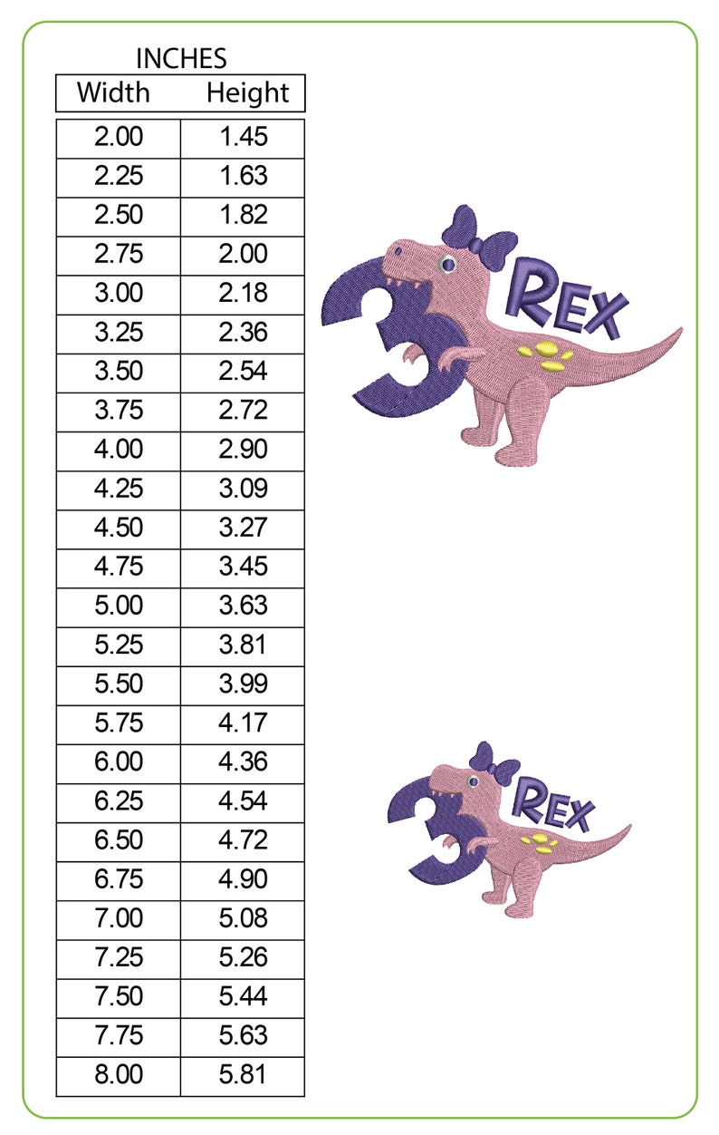 Three Rex Girl Embroidery, Dinosaur Embroidery Design, Birthday Girl ...