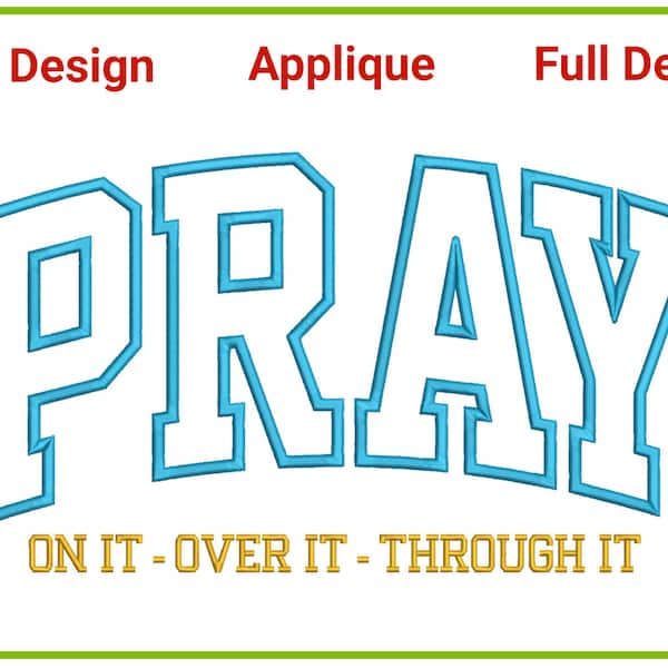Pray Embroidery Download - Etsy