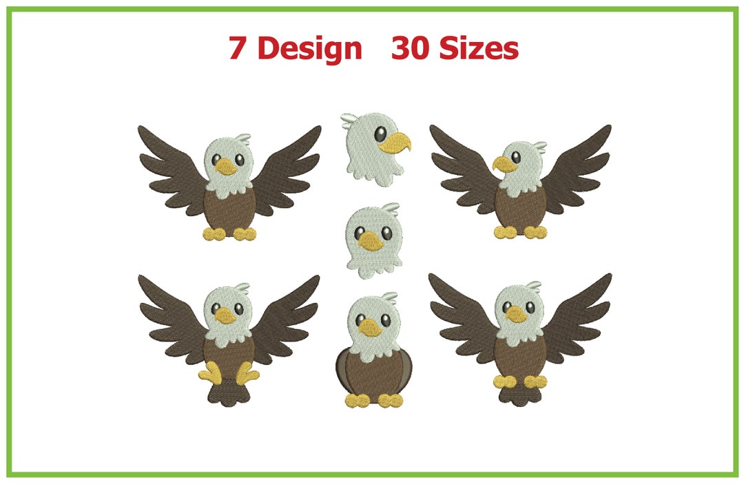 Set Eagle Embroidery, Mini Set Eagle Embroidery Design, Eagle ...