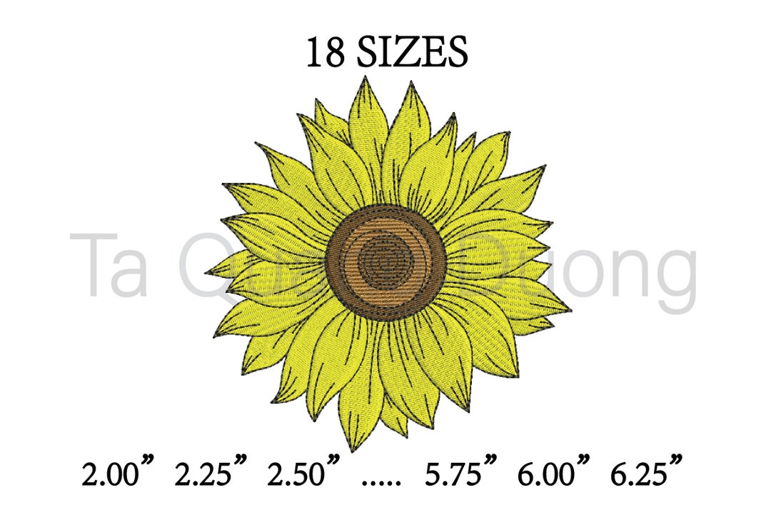 Sunflower Machine-embroidery, Sunflower-embroidery, Flower Embroidery ...