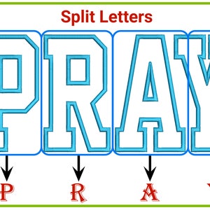 Pray Applique Embroidery Satin Stich Pray on It Over It Through It ...