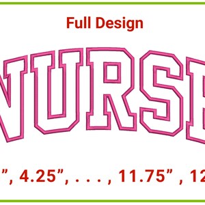 Nurse Applique Embroidery Satin Stich Design Medical Designs Embroidery ...