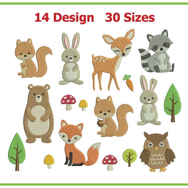 Woodland Embroidery - Etsy