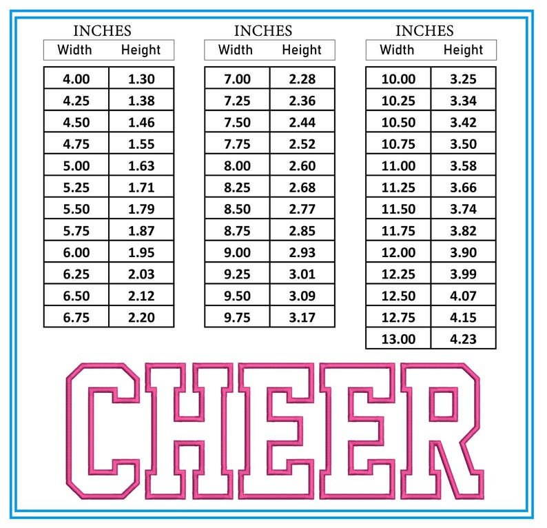 Cheer Applique Embroidery Satin Stich Design Cheerleader Designs ...