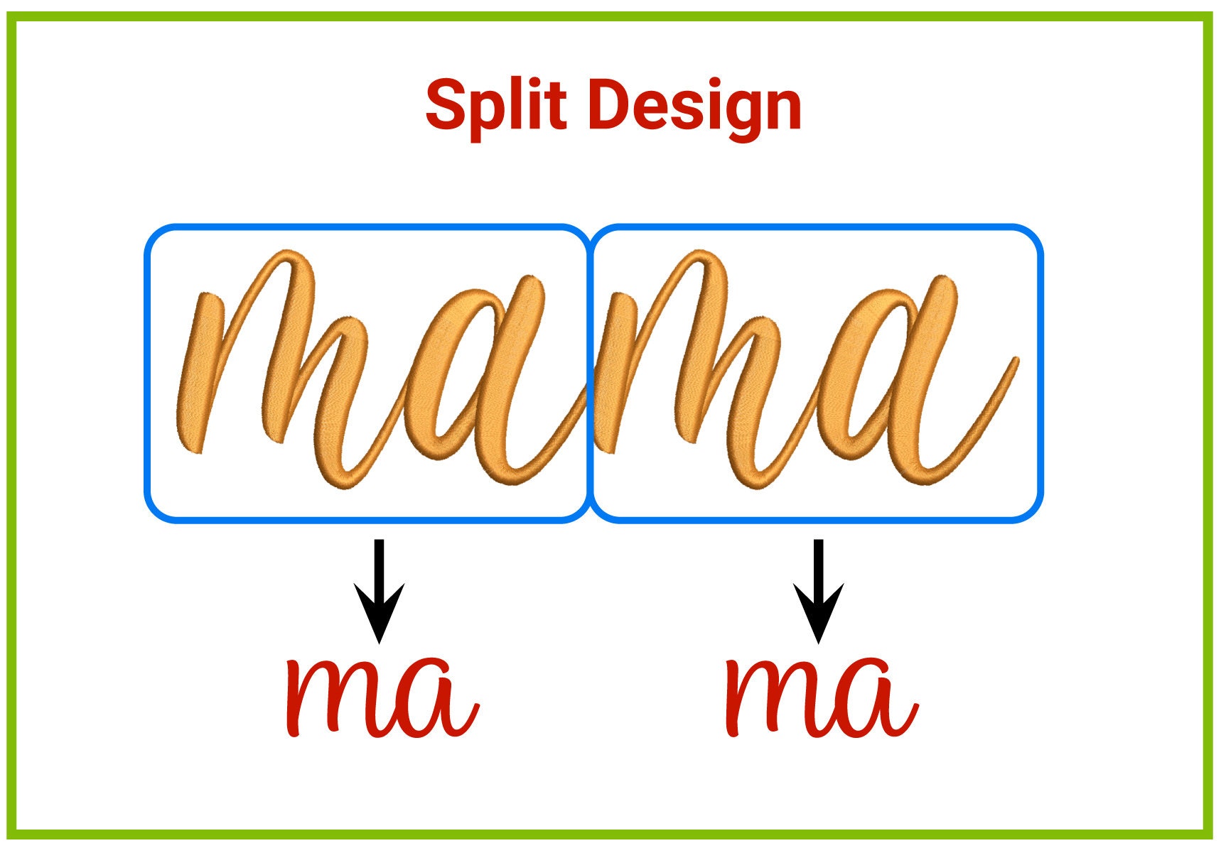 Mama 3D Embroidery Satin Stich Design Mother's Day Fill Stitch Designs ...