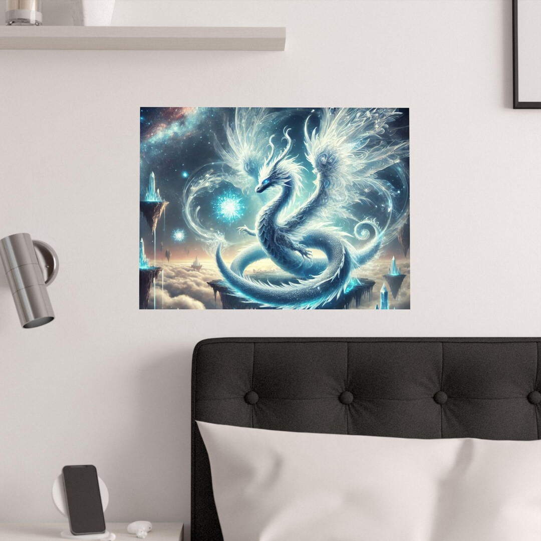 Satin Poster, Mystical Dragon Wall Art, Fantasy Home Decor, Gift for ...