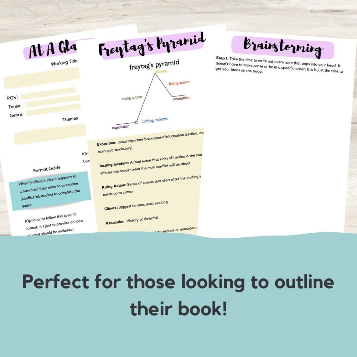 Printable Book Outline Sheets | Writing Book Outline Workbook | Outline ...